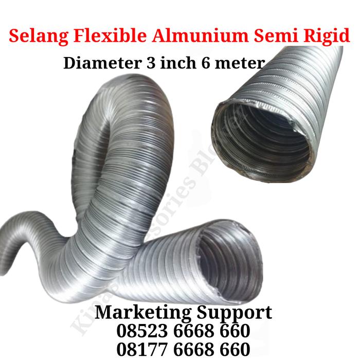 Jual Selang Flexible Duct Almunium Semi Rigid 3 Inch 6 meter - Jakarta ...