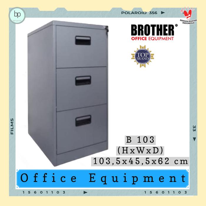 Jual Filling Cabinet Besi Brother B 103-Lemari File 3 Laci-BeliPartisi ...