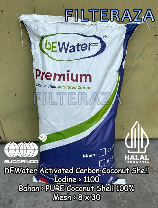 Jual DEWater Activated Carbon Coconut Shell Iodine min 1000 Mesh 8 x 30 ...