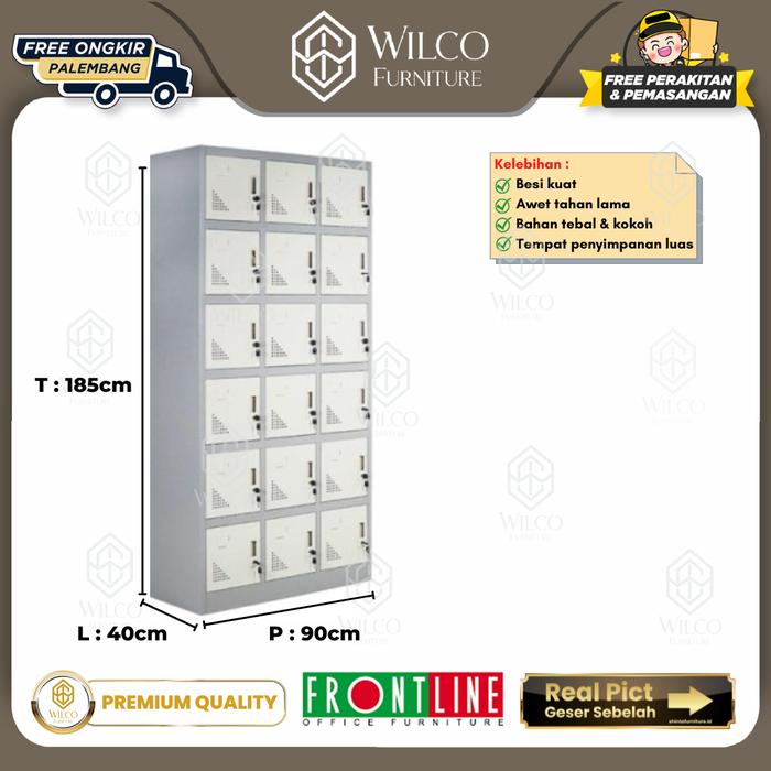 Jual Locker 18 Pintu Frontline / Loker Besi Kunci Kantor Gym Palembang ...