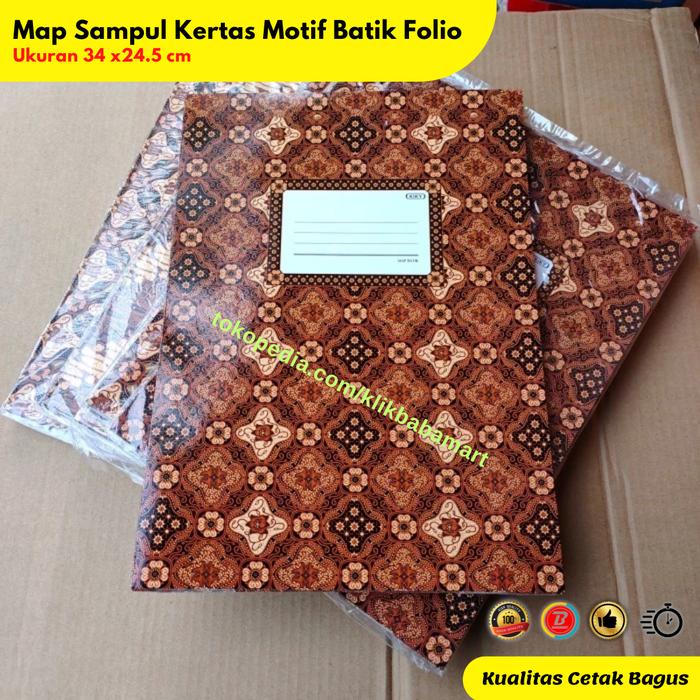 Jual Map Sampul Kertas Motif Batik Folio - Kota Depok - klikbabamart ...