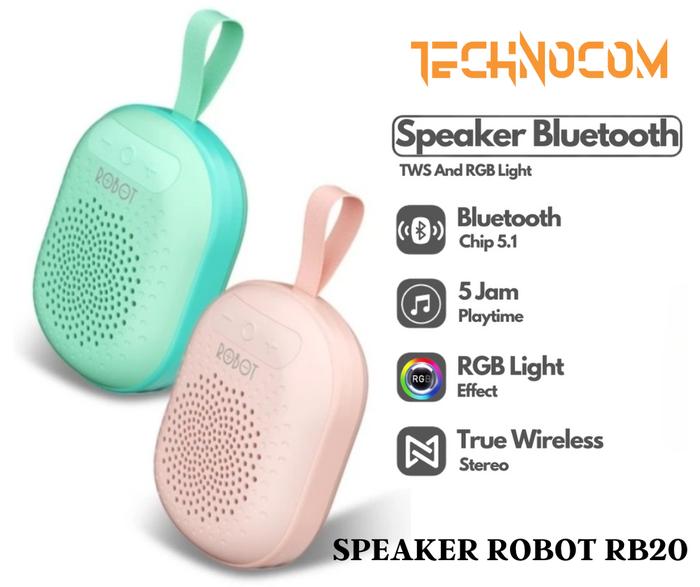 Jual Speaker Bluetooth Mini Robot RB20 / Mini Speaker bluetooth 5.1 ...