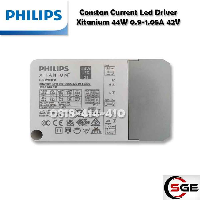 Jual Led Driver Constant Current Xitanium 44W 0.9-1.05A 42V DS I ...
