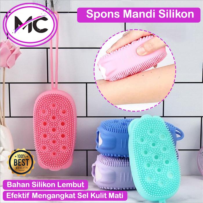 Jual Spons Mandi Silikon Lembut Sponge Daki Brush Shower Spon Sikat ...