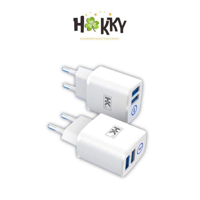 Jual Charger TC-D052 Fast Charge LED Adapter Dual USB + Kabel - Kota ...