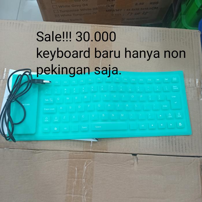 Jual keyboard Fleksibel gulung / Keyboard usb slicon karet warna ...