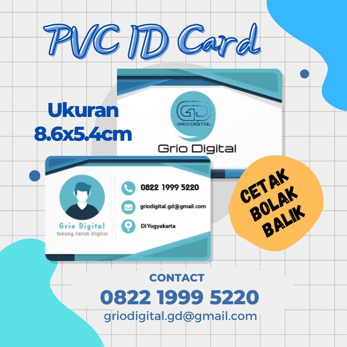 Jual Cetak Print Kartu Pelajar Member ID Card KTA PVC Bolak Balik 2 ...