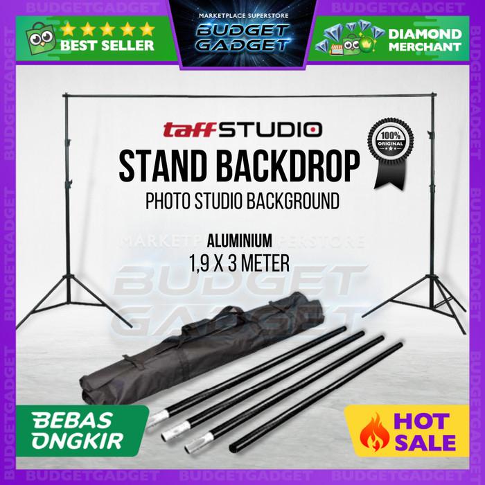 Jual TaffSTUDIO Stand Backdrop Tiang Stand Background LIVE Foto Studio ...
