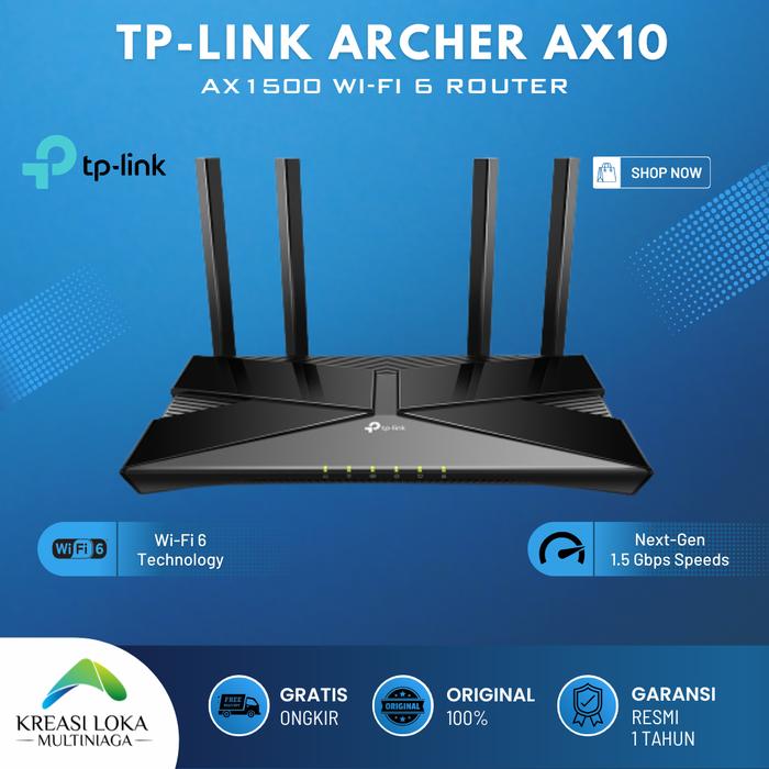Jual TP LINK TP-LINK TL ARCHER AX10 AX1500 WiFi 6 Router Wireless TL ...