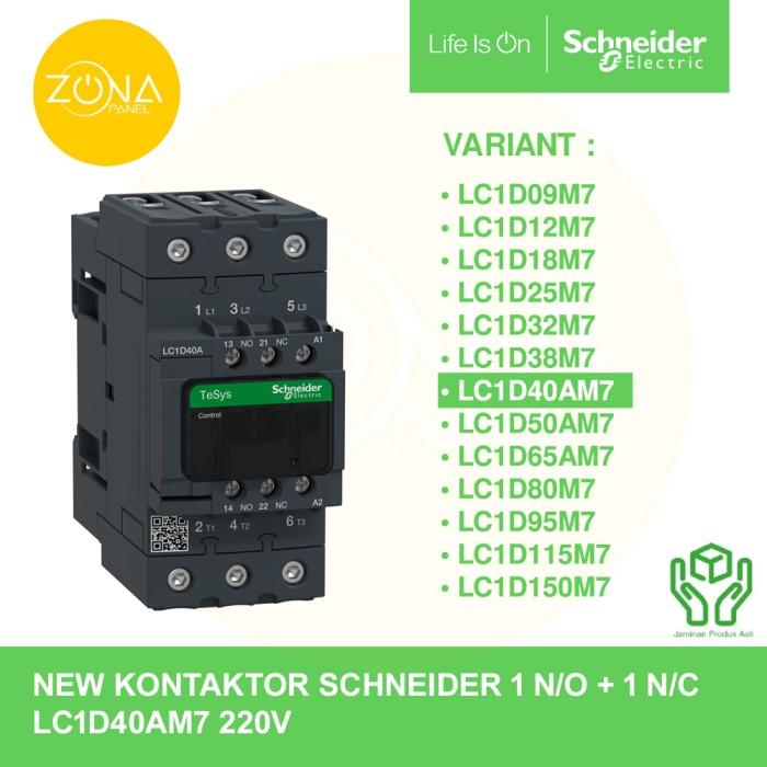 Jual KONTAKTOR CONTACTOR SCHNEIDER LC1D40AM7 LC1D40 D40 220V NEW ...