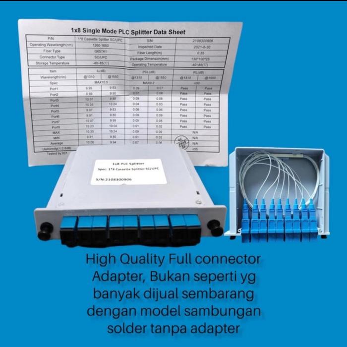 Jual Splitter Box Fiber Optik 1:8 SC UPC BOX Fiber Optik Pasif Spliter ...