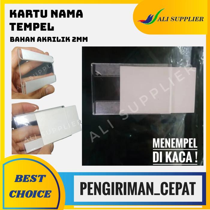 Jual AKRILIK NAME TAG LABEL TEMPEL / LABEL NAMA / NAME TAG GANTUNG 6x9 ...
