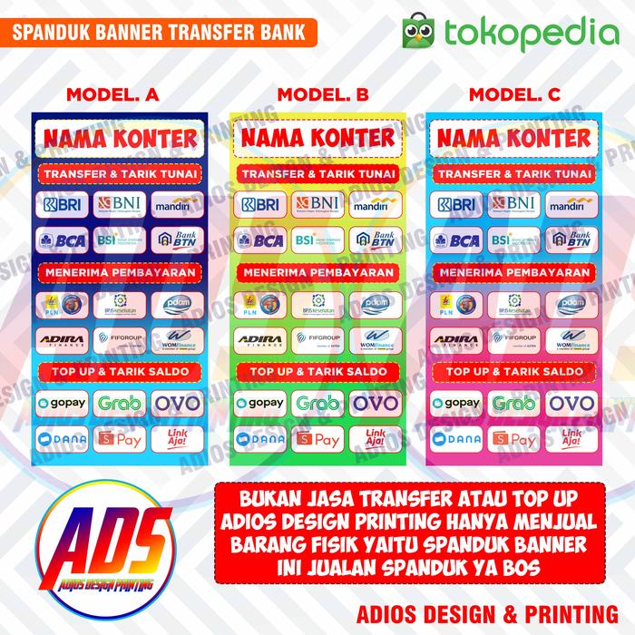 Jual Banner Spanduk Transfer dan Top Up Untuk Konter Ukuran Variasi ...