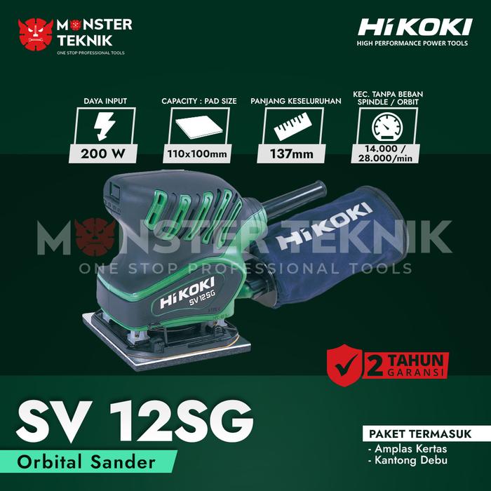 Jual Mesin Amplas 110mm Hitachi SV 12SG Orbital Sander 200Watt SV12SG - Jakarta Pusat - Monster ...