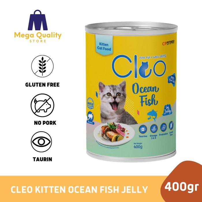 Jual Cleo Kitten Ocean Fish in Jelly Cat Wet Food Kaleng 400gr ...