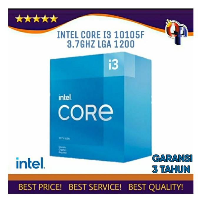 Jual PROCESSOR INTER CORE i3 10105F 3.7 GHz BOX LGA 1200 BUNDLING ...