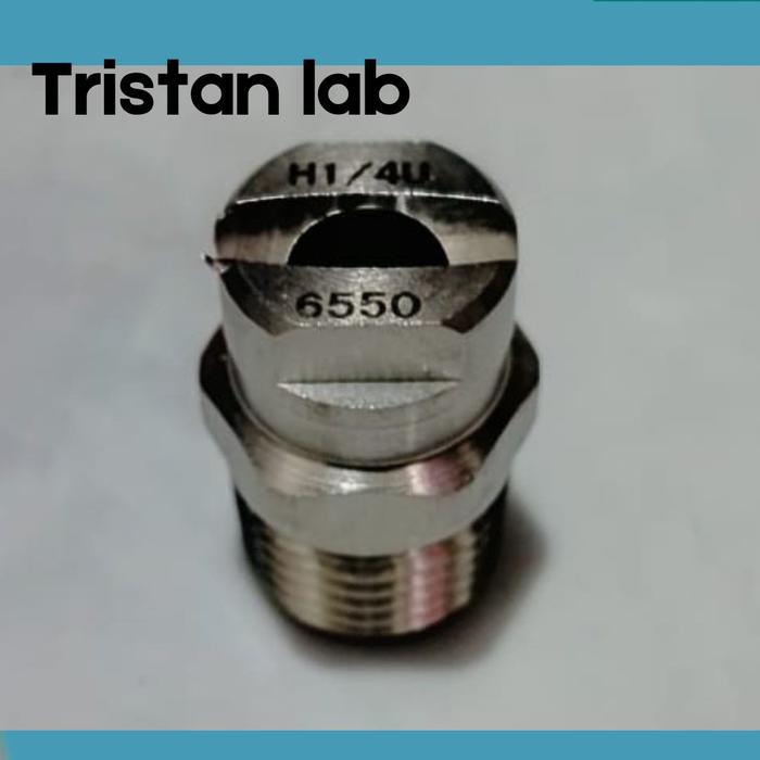 Jual Nozzle V jet Stainless 1/4 ( 6550 ) V1/4 Jet Flat Fan Spray Nozzle ...
