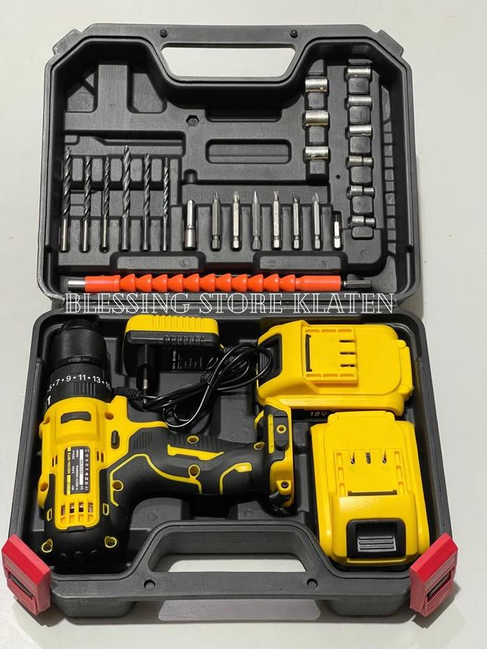 Jual CORDLESS DRILL SET EDON 18V / CORDLESS DRILL SET 2 BATERAI MDON ...