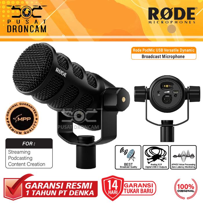 Promo Rode PodMic USB Versatile Dynamic Broadcast Microphone Pod Mic ...