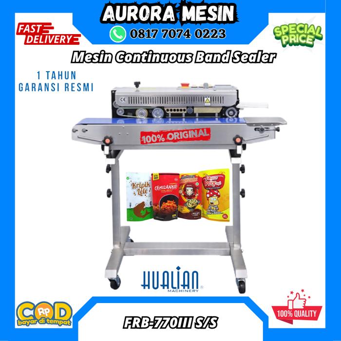 Jual MESIN SEGEL KEMASAN CONTINUOUS BAND SEALER FRB-770III S/S HUALIAN ...