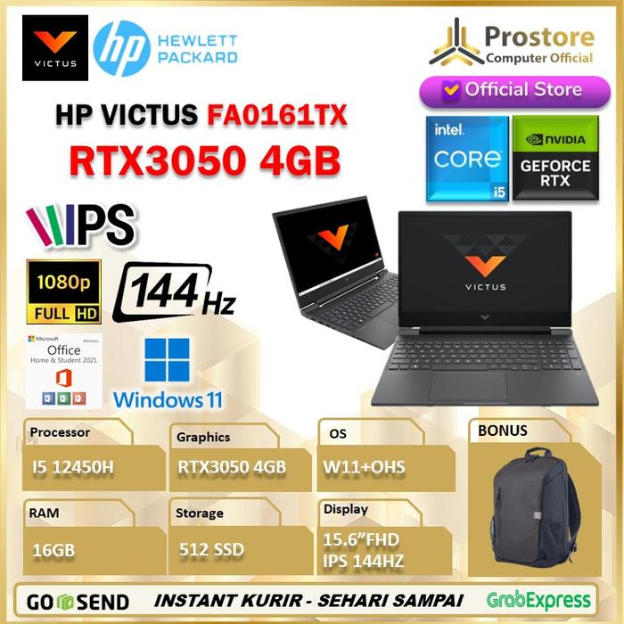 Promo Laptop Hp Victus 15 Fa0161tx I5 12450h Rtx3050-4gb 16gb 512gb ...