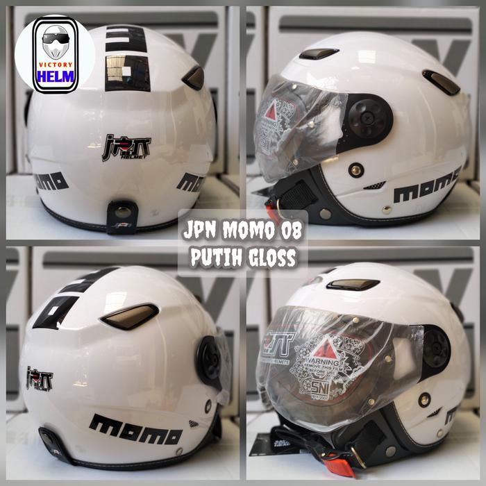 Jual Helm Jpn Momo Kaca Pilot Putih Glossy - Kota Bandung - VICTORY ...