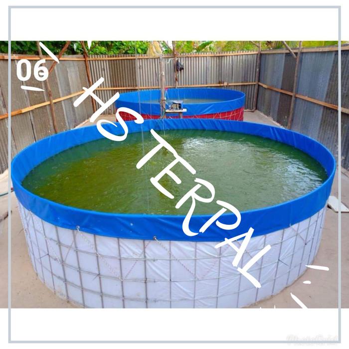 Jual terpal kolam diameter 1.7 tinggi 80 cm bahan PVC semikaret ...