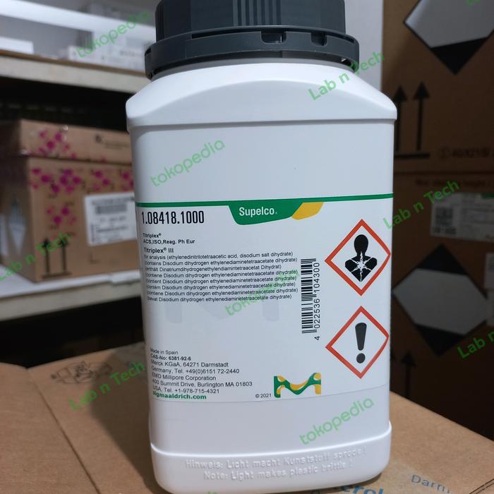Jual 1.08418.1000 Titriplex III Pro Analisis EDTA 1 kg Merck - Kota ...