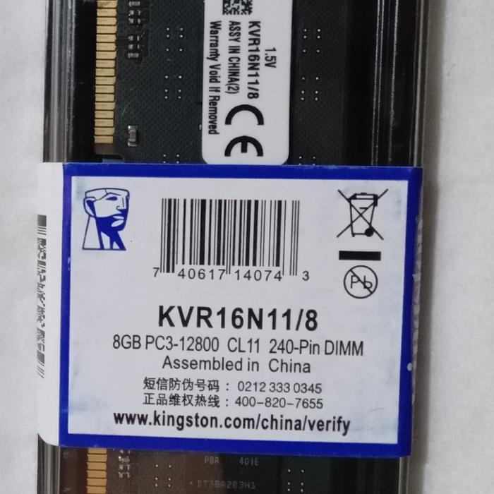 Jual Ram Ddr 3 8gb Pc 12800 Original Kingstone Kota Depok The