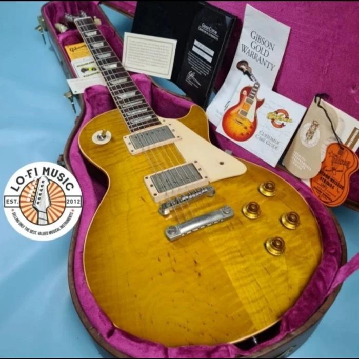 Jual Gibson Custom Shop 1959 Les Paul Historic R9 VOS Greenie Lemon ...