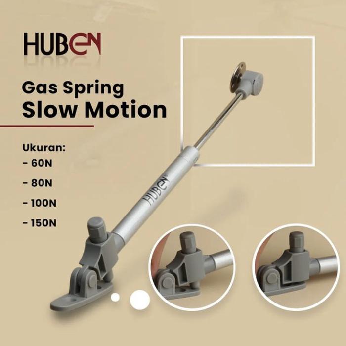 Jual HUBEN GAS SPRING SLOW MOTION SOFT CLOSE 80N 100N 150N MINI ...