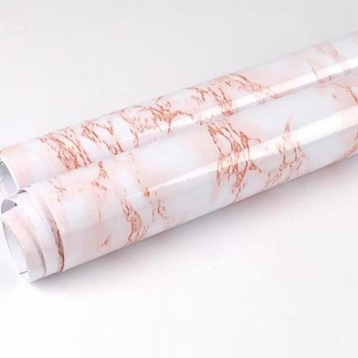 Jual Pvc Sheet Wallpaper Wallsticker Marmer Glosy Hpl Dinding Furniture ...