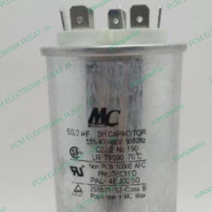 Jual kapasitor capacitor ac 50+2 uf 450 vac mc 50uf+2uf 400v 450v - Jakarta Barat - PCM ...