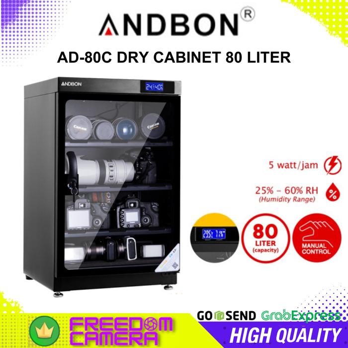 Jual Dry Box Dry Cabinet ANDBON AD-80C Digital Drybox Drycabinet 80 ...