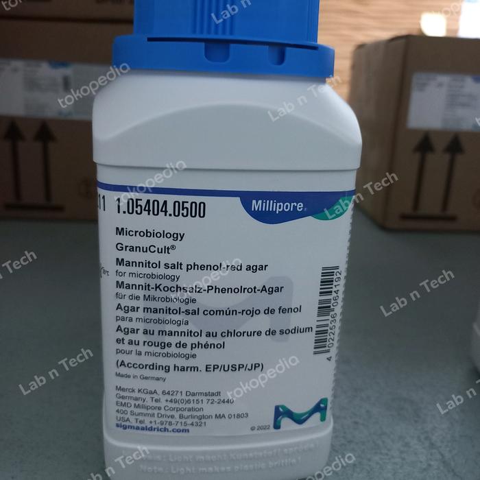 Jual 1.05404.0500 Mannitol Salt Phenol-Red Agar Media MSA 500 g Merck ...