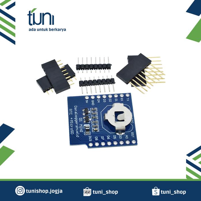 Jual Micro SD WeMos D1 MINI Data Logger Shield + RTC DS1307 - Kab. Sleman - Tuniii12 | Tokopedia