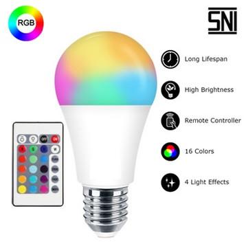 Jual Lampu Bohlam LED RGB Remote 7 Watt E27 Warna Warni - Kota Surabaya ...