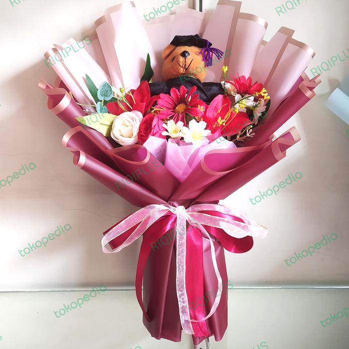 Jual Buket Bunga Boneka Wisuda, Free Kartu Ucapan Di Seller Velvet ...