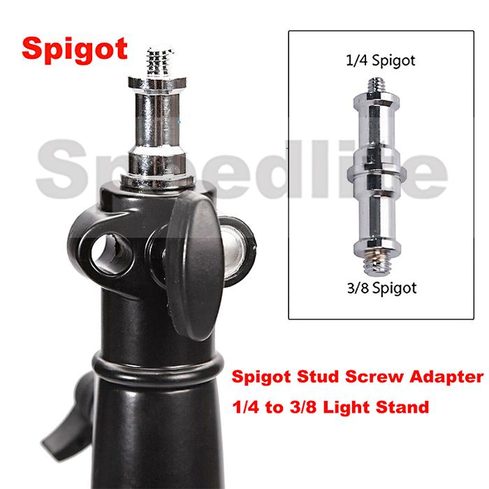 Jual Spigot Stud Screw Adapter Light Stand 1/4" to 3/8" - Kab ...