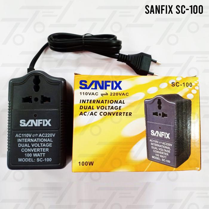 Jual Sanfix SC-100 Step Down AC Converter 220V To 110V 100W / Sanfix ...