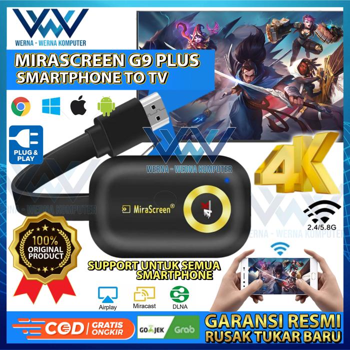 Jual MIRASCREEN G9 PLUS 2,4/5G HDMI Wireless display Smartphone to TV ...