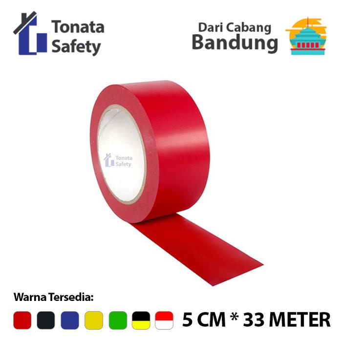 Jual Floor Marking Tonata / Lakban Merah / 5 cm x 33 m - Kota Bandung ...