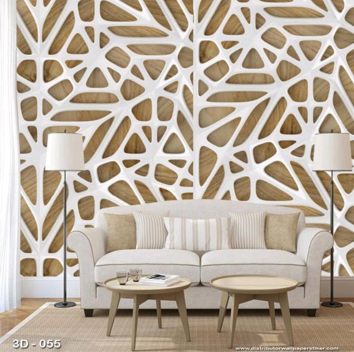 Jual Wallpaper 3D Custom Dinding Mewah Pemandangan Daun Black Gold - 3D ...