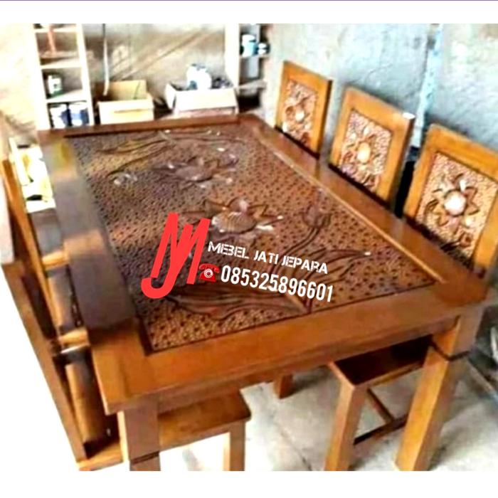 Jual meja makan minimalis kayu jati 6 kursi - MENTAHAN - Kab. Jepara ...