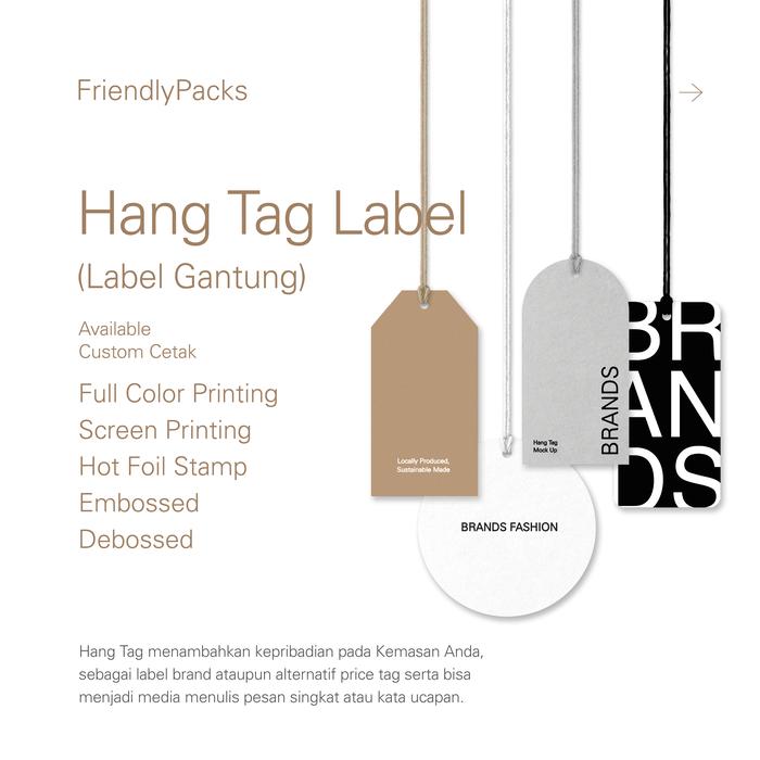 Jual Custom Cetak Desain Hang Tag Unik / Label Price Tag Pakaian - Art ...
