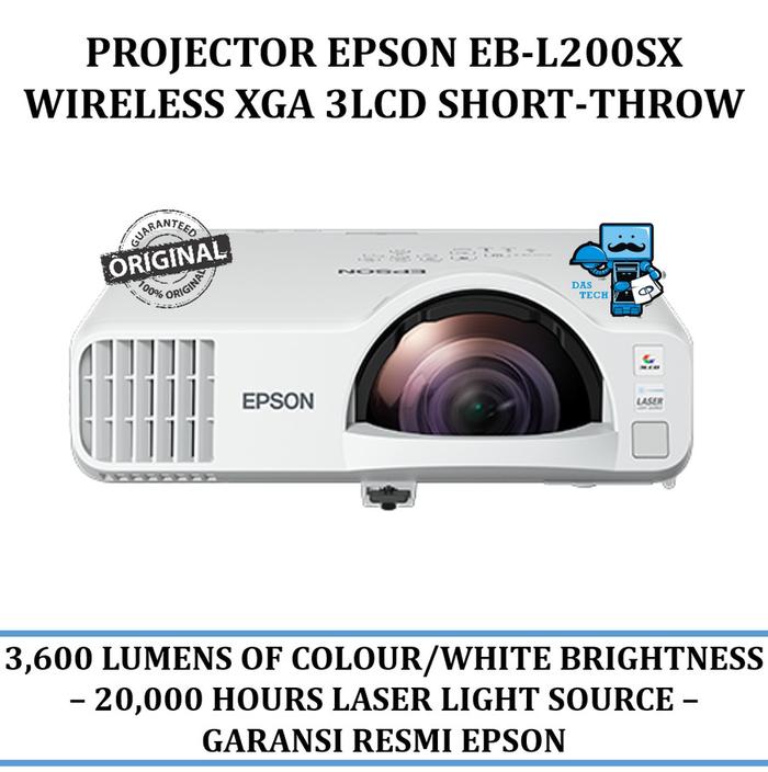 Promo Projector Epson Eb-L200sx Wireless Xga 3lcd Short-Throw Cicil 0% ...
