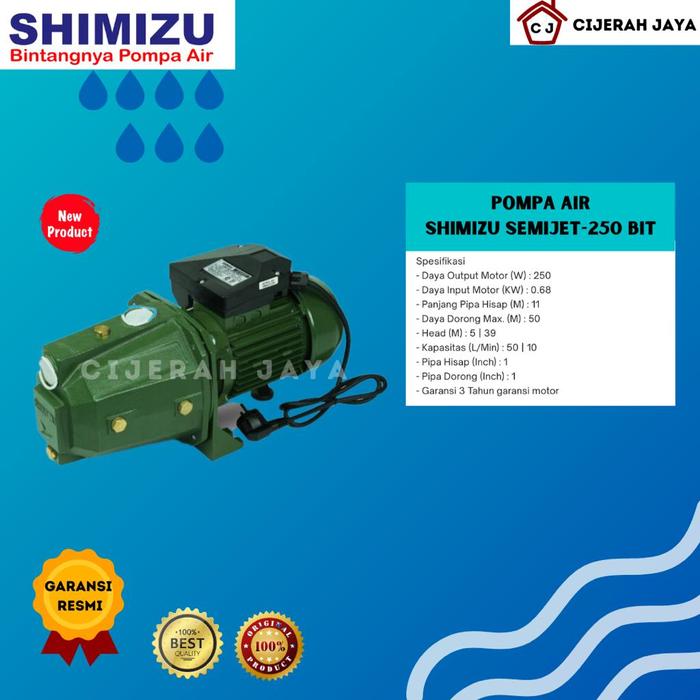Jual SHIMIZU SEMI JET PUMP 250 BIT POMPA AIR SHIMIZU JET250BIT JET 250 BIT - Kota Bandung - TB ...