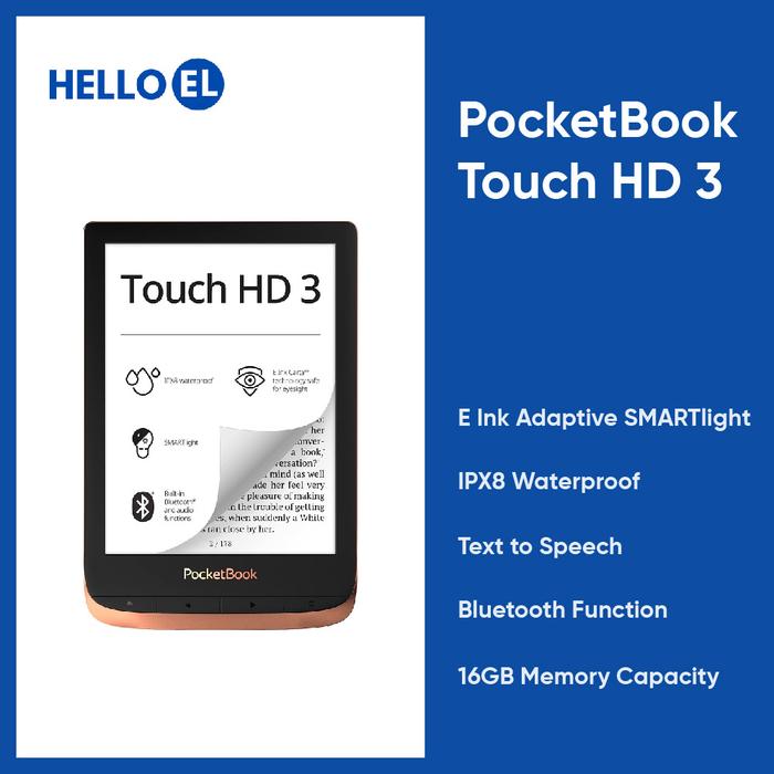 Jual Pocketbook Touch HD 3 E Adaptive E Ink IPX8 Waterproof Book Reader ...