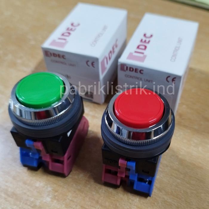 Jual Pushbutton 30mm ABN111G atau ABN111R ABN 111G 111R idec original - Merah ABN111R - Jakarta ...