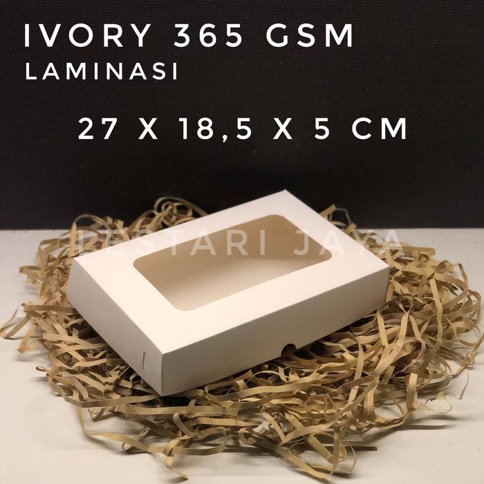 Jual Box Ivory Putih Laminasi Jendela Untuk Kotak Cake Hampers 27x18 ...